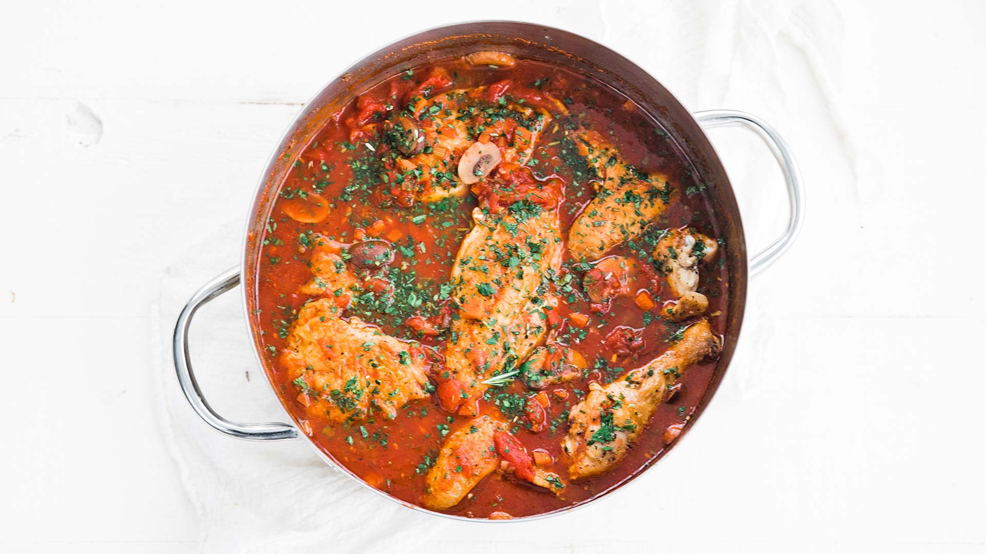 Classic Chicken Cacciatore Recipe - Chef Billy Parisi