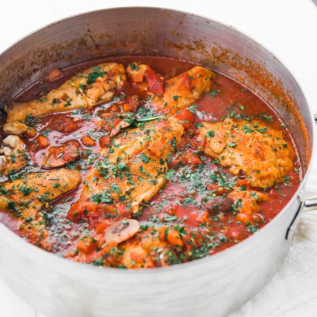 Classic Chicken Cacciatore Recipe - Chef Billy Parisi