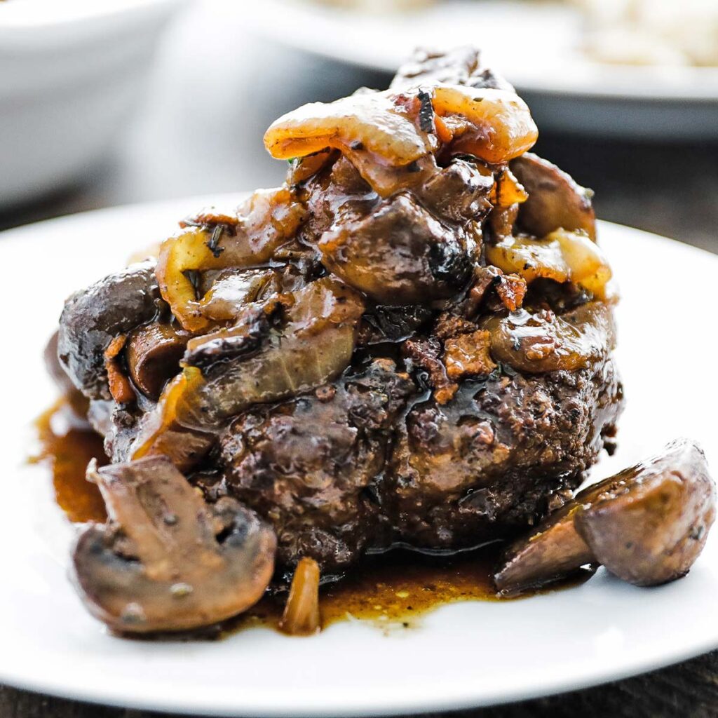 Chopped Steak Recipe with Onions and Mushrooms - Chef Billy Parisi