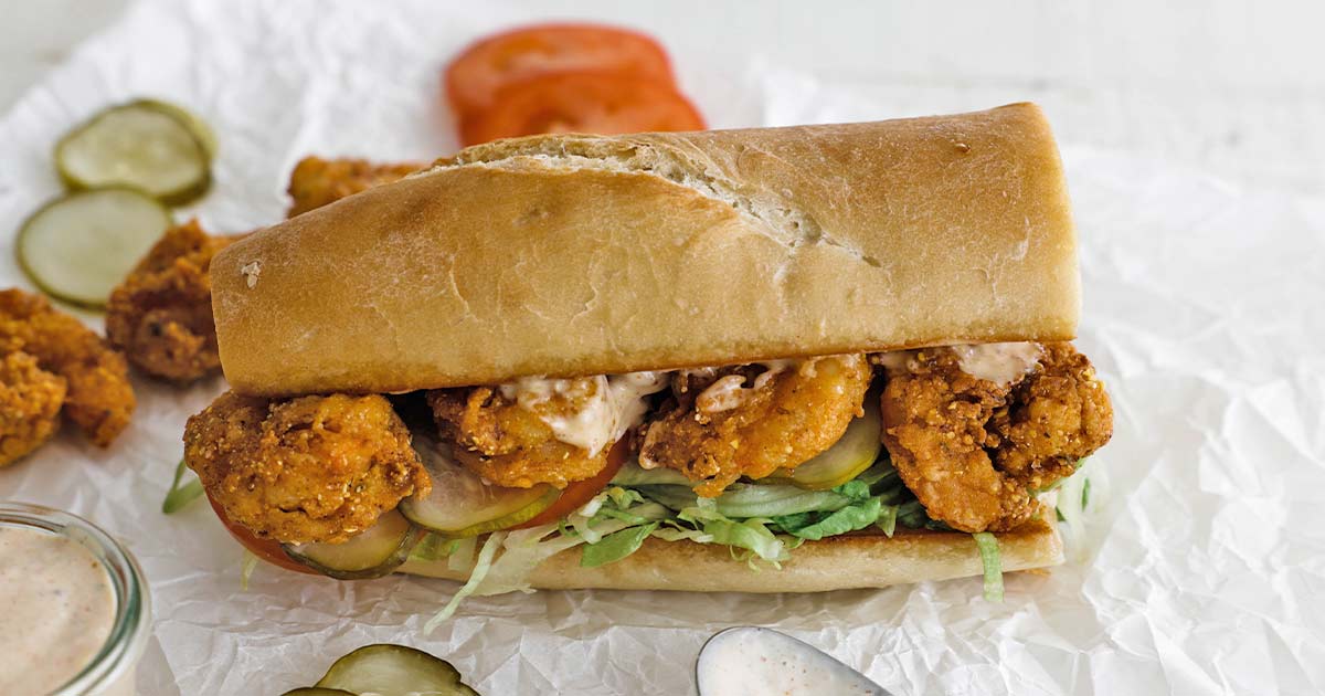New Orleans Shrimp Po'Boy Sandwich Recipe - Chef Billy Parisi