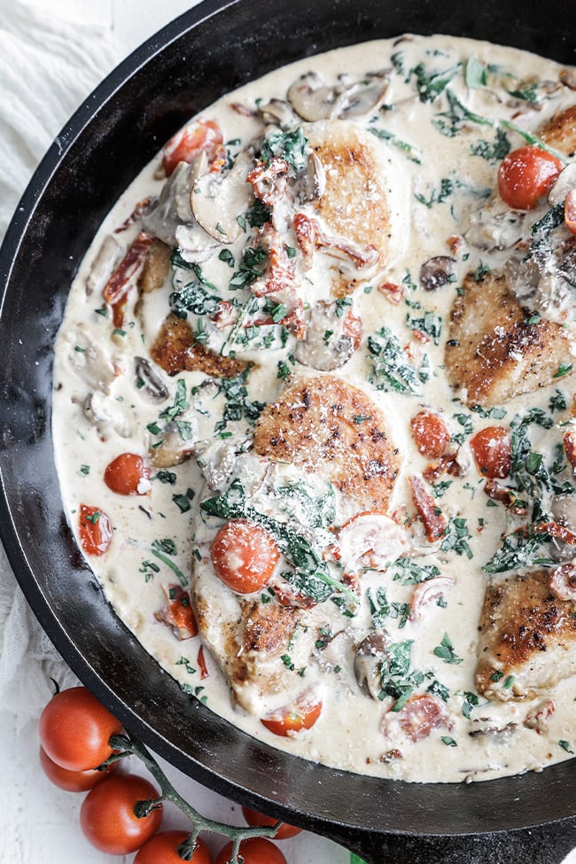 Creamy Tuscan Chicken Recipe - Chef Billy Parisi