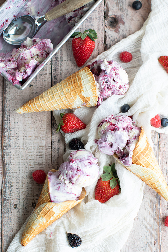 Berry No-Churn Ice Cream Recipe - Chef Billy Parisi