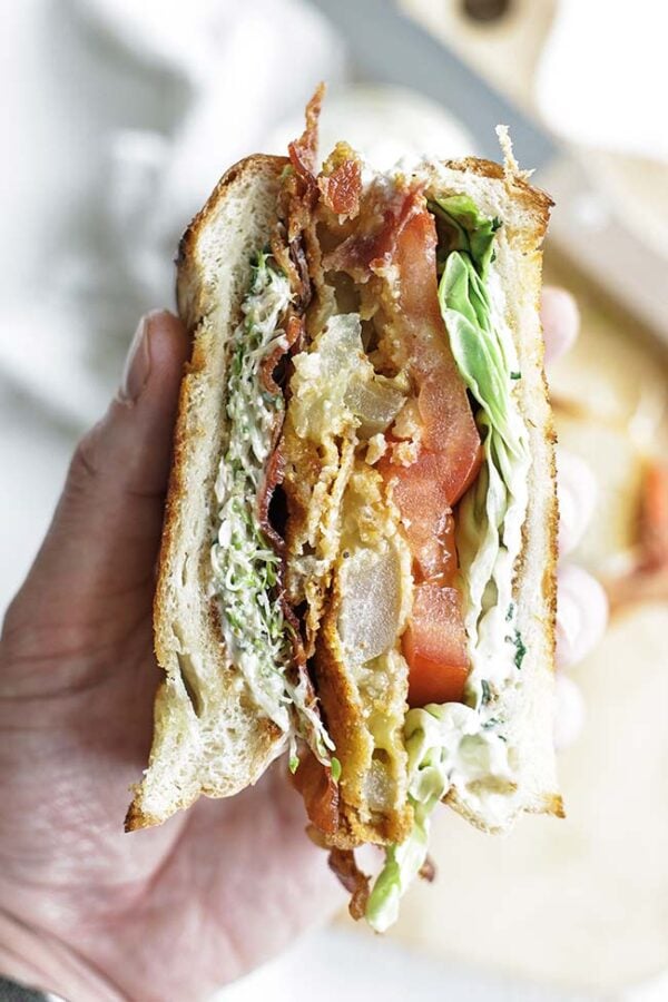 Fried Green Tomato Sandwich Recipe - Chef Billy Parisi