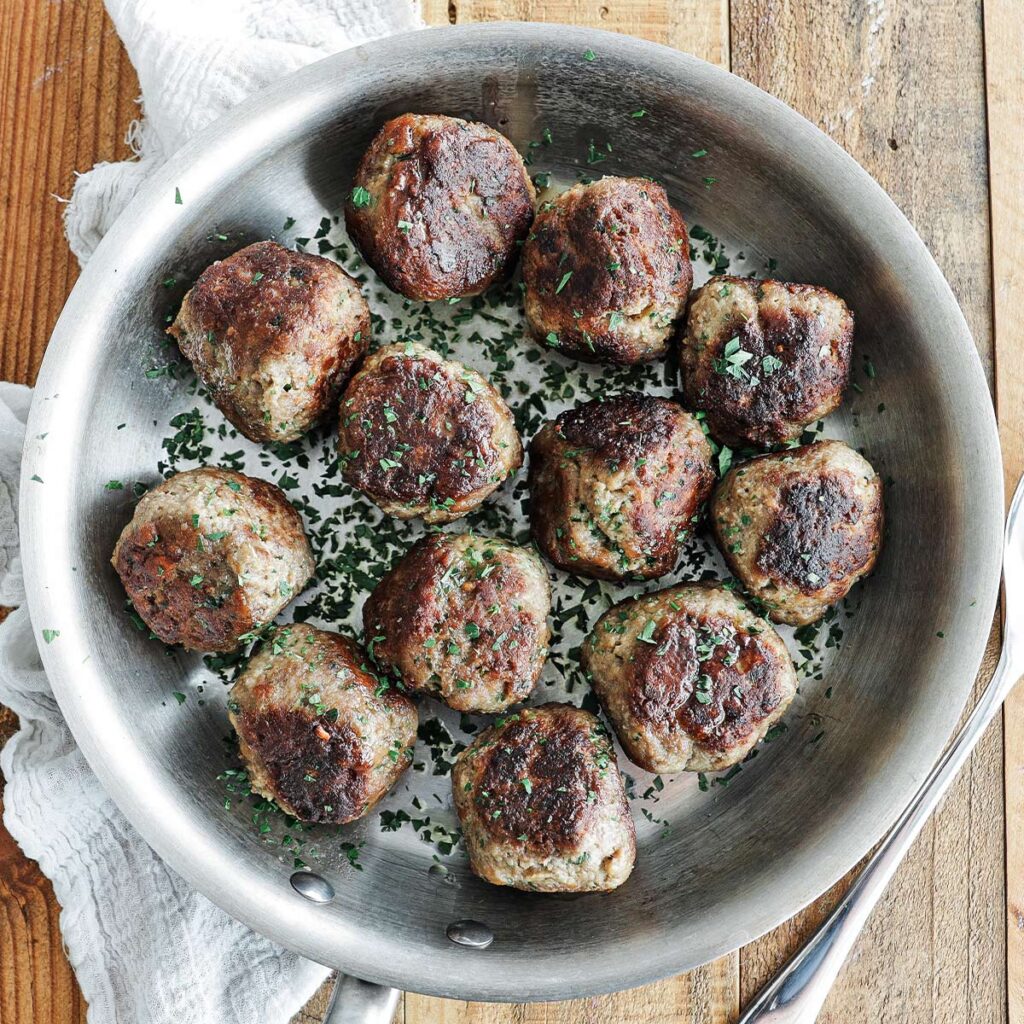 Pan Fried Meatballs - Chef Billy Parisi