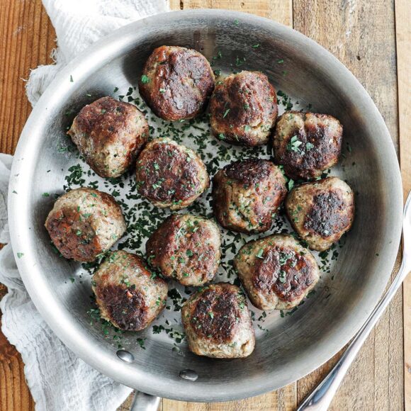 Pan Fried Meatballs - Chef Billy Parisi