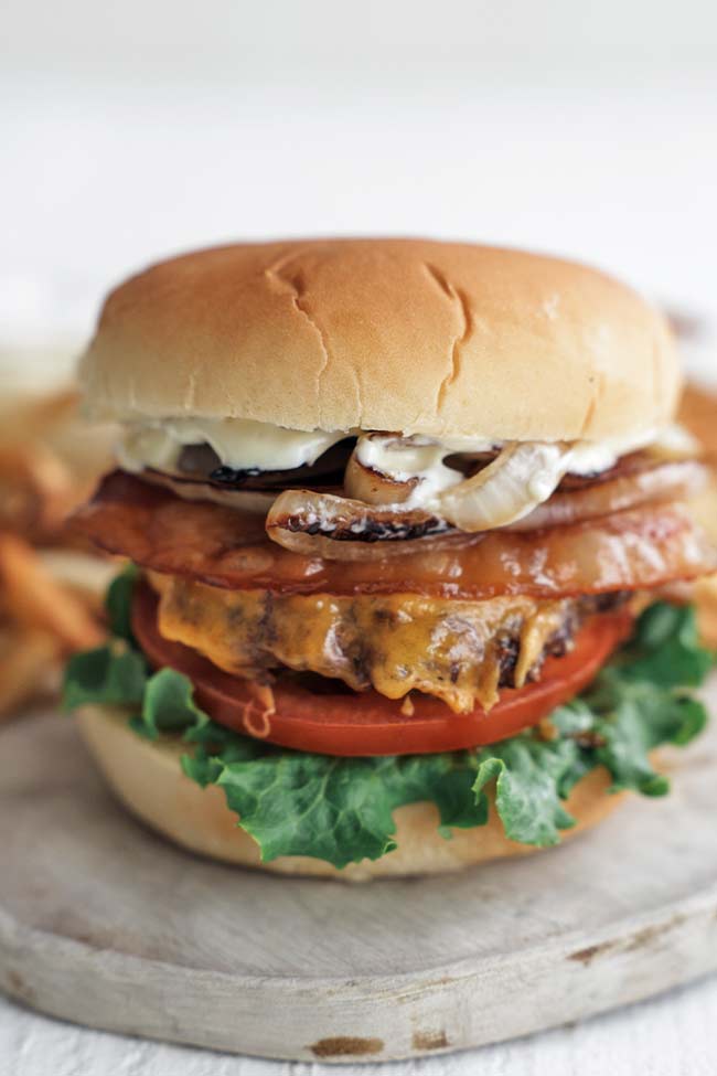 Bacon Cheddar Burger (With Caramelized Onions) - Chef Billy Parisi