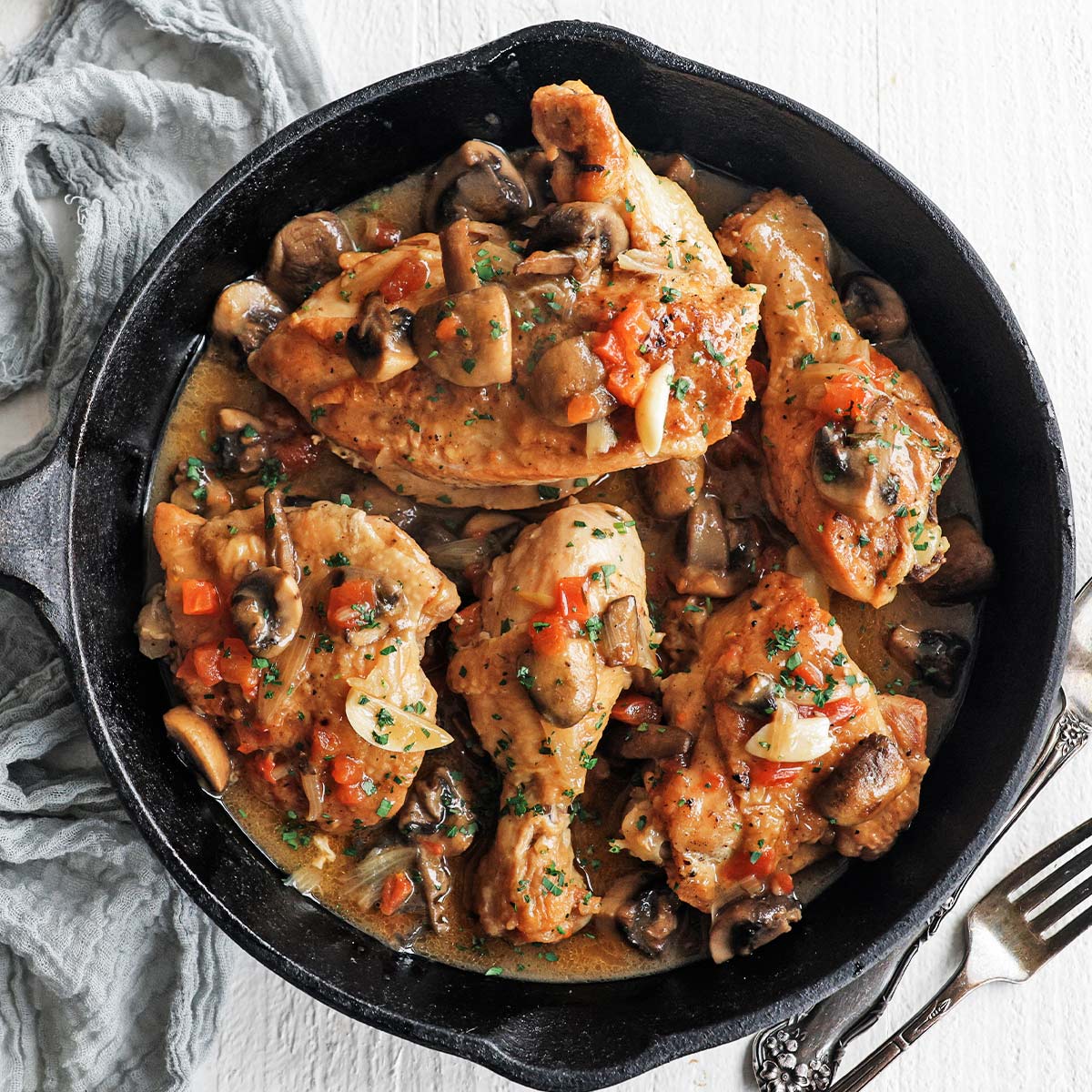 Chicken Marengo (Napoleon's Favorite Recipe) - Chef Billy Parisi