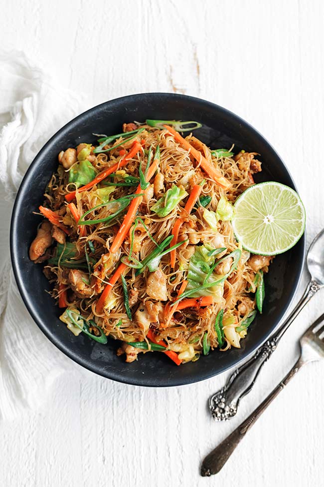 Classic Pancit Recipe (Filipino Noodles with Chicken) - Chef Billy Parisi