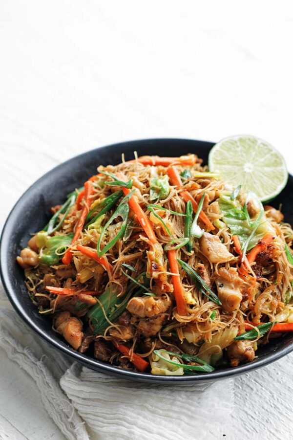 Classic Pancit Recipe (Filipino Noodles with Chicken) - Chef Billy Parisi