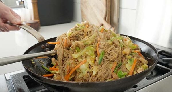 Classic Pancit Recipe (Filipino Noodles with Chicken) - Chef Billy Parisi