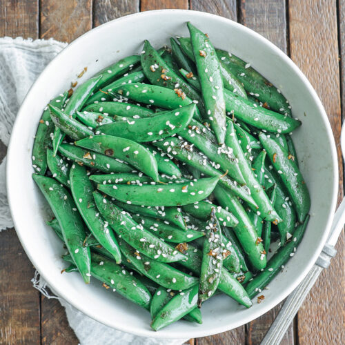 Sesame Garlic Snap Peas Recipe (Asian Inspired Side Dish) - Chef Billy ...