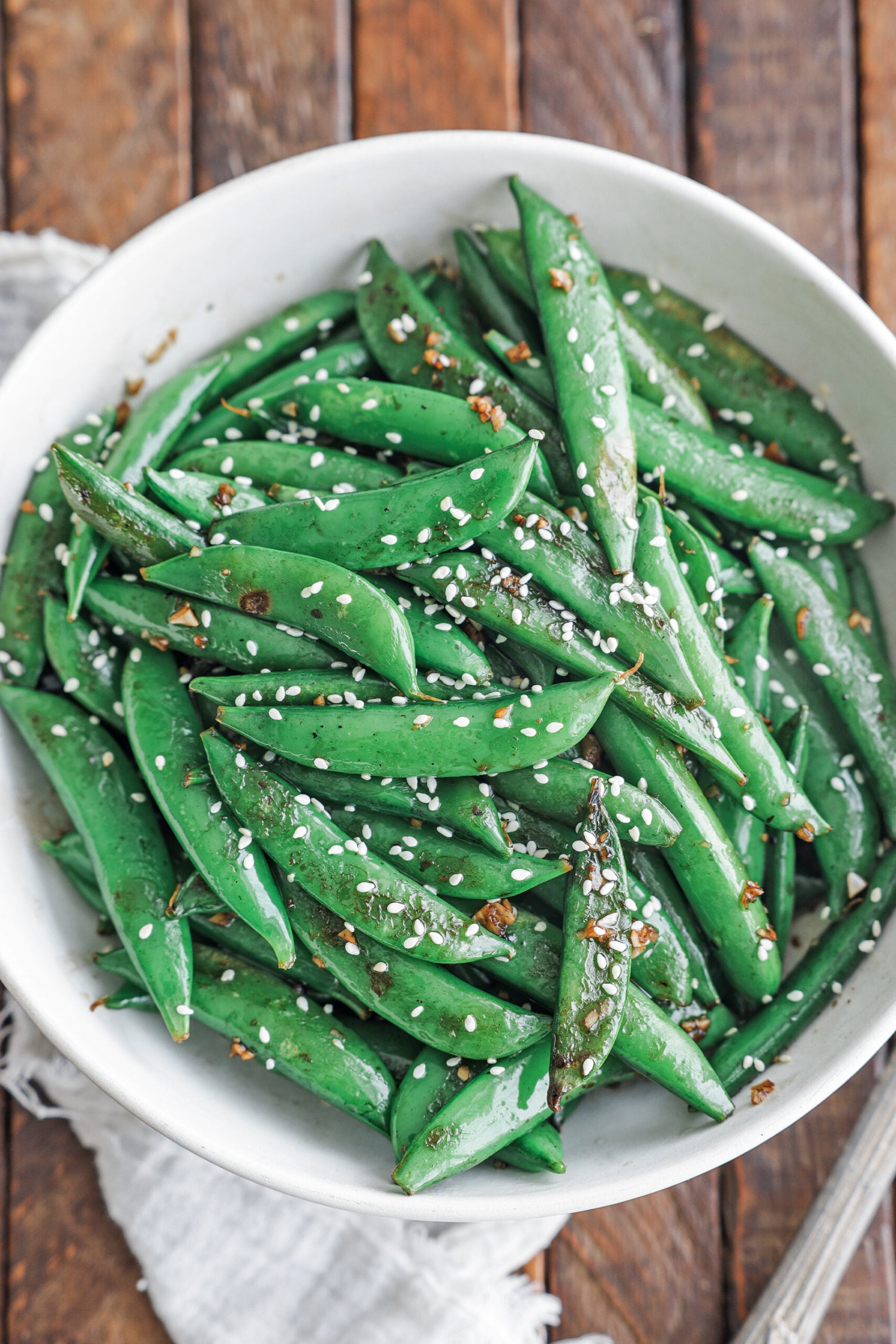 Sesame Garlic Snap Peas Recipe (Asian Inspired Side Dish) - Chef Billy ...