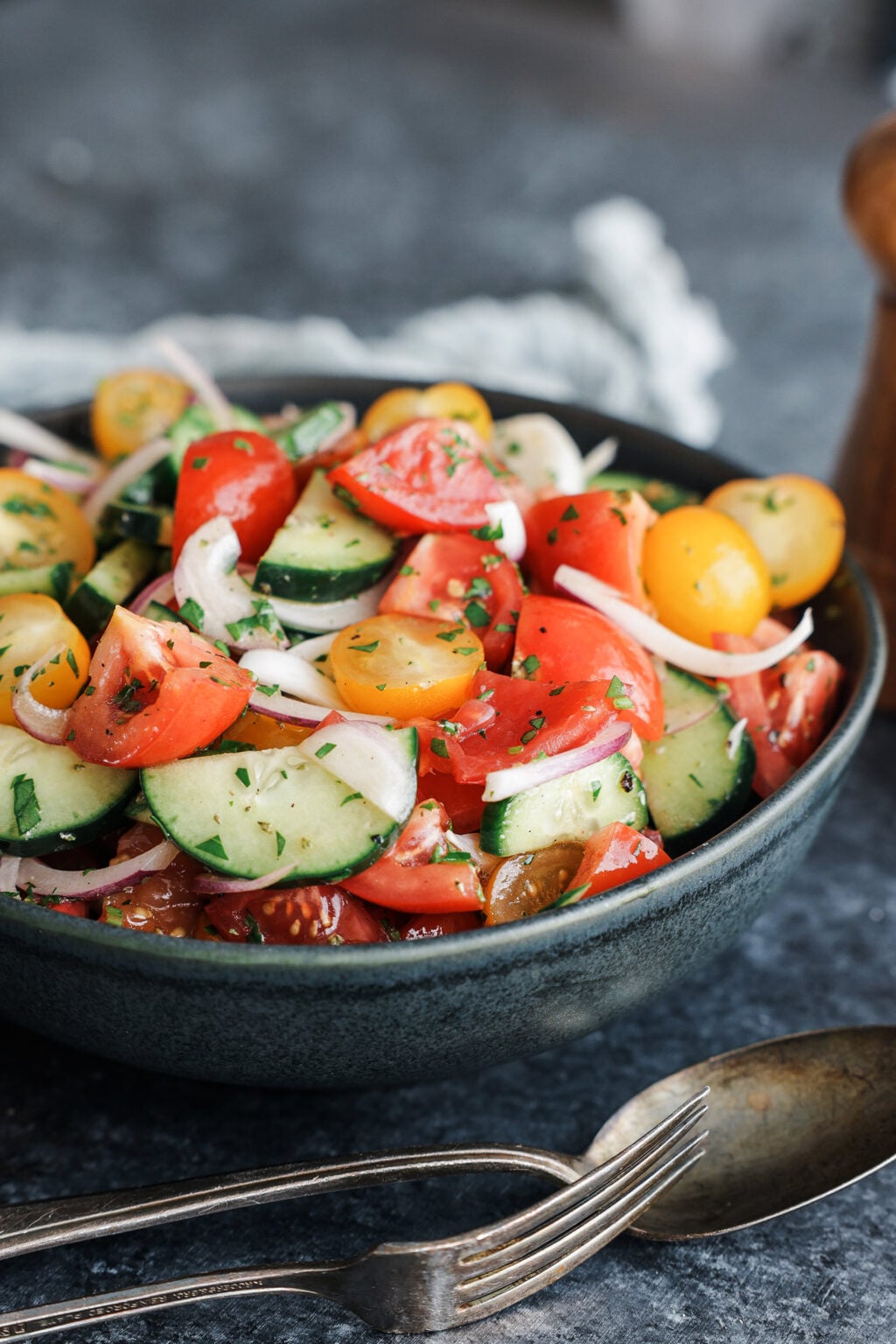Cucumber Tomato Salad Recipe (Fresh Summer Side) - Chef Billy Parisi