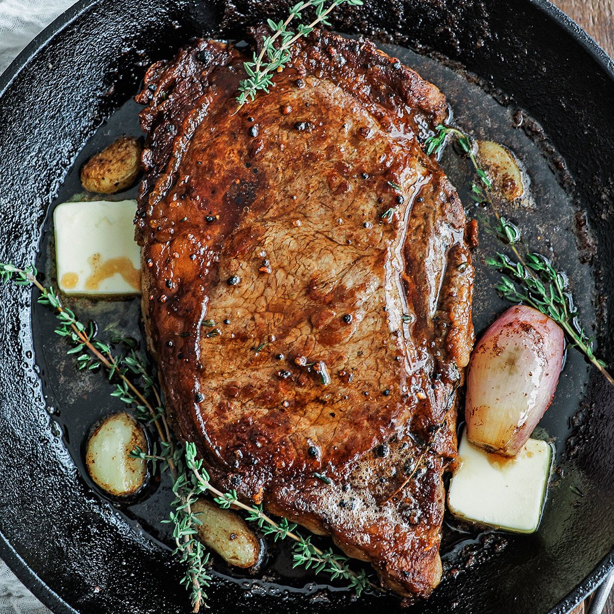 Pan-Seared Ribeye Steak Recipe (With Herb Butter) - Chef Billy Parisi