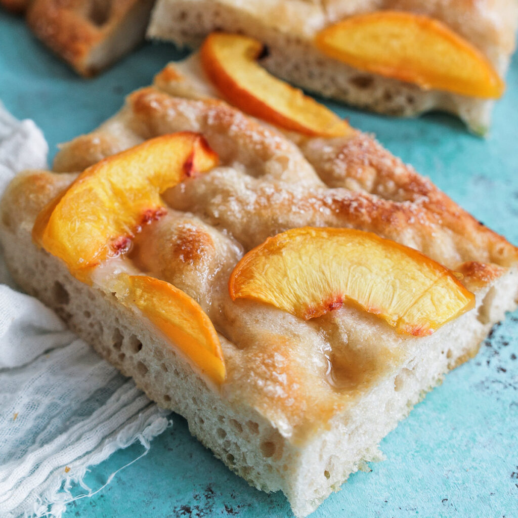 Peach Focaccia Recipe (Sweet Italian Bread) - Chef Billy Parisi