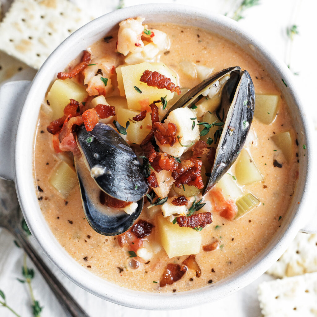 Seafood Chowder Recipe (Restaurant Style) - Chef Billy Parisi