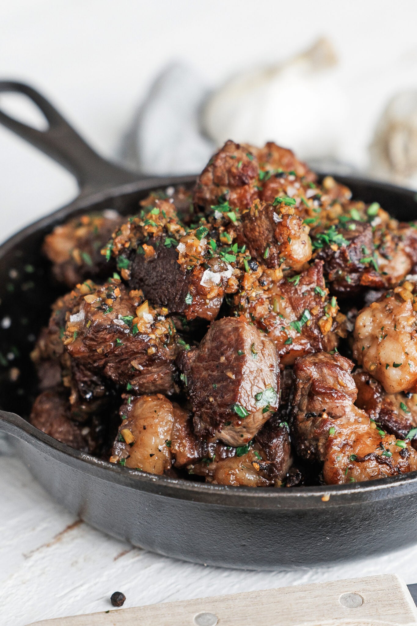Garlic Steak Bites (Easy Weeknight Recipe)- Chef Billy Parisi
